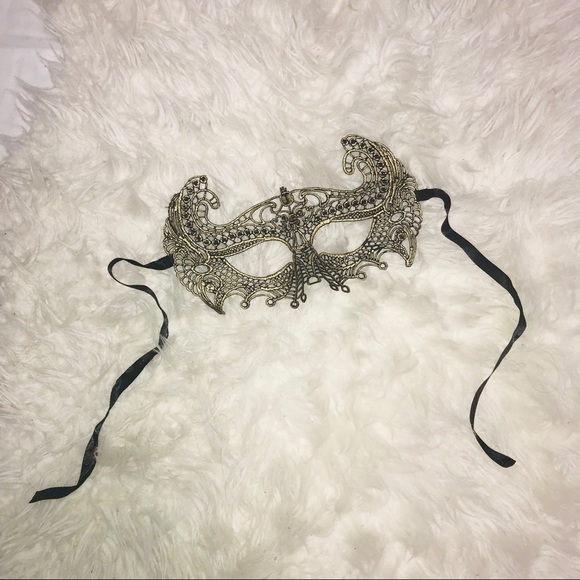 Accessories | Gold Masquerade Mask Fancy Costume Party Mask | Poshmark